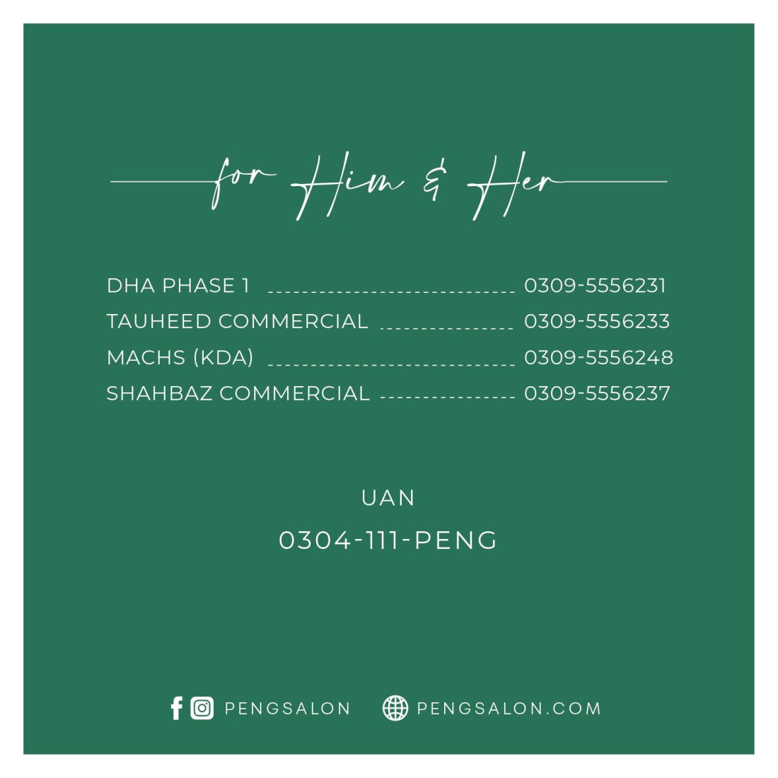 Men Price List – Peng Salon & SPA