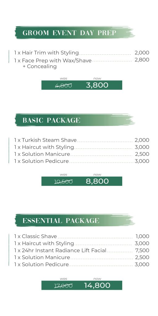 Groom packages – Peng Salon & SPA