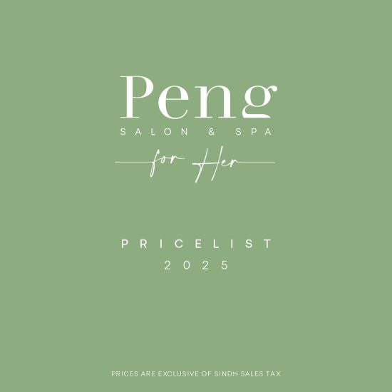 Women Price List – Peng Salon & SPA